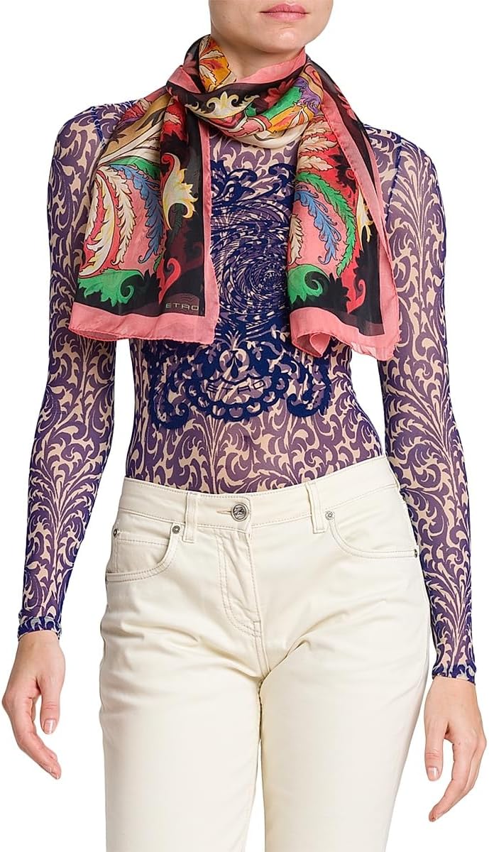 Amazon.com: Etro, Tosca Printed Silk Scarf, Stampafdobianco : Amazon Luxury