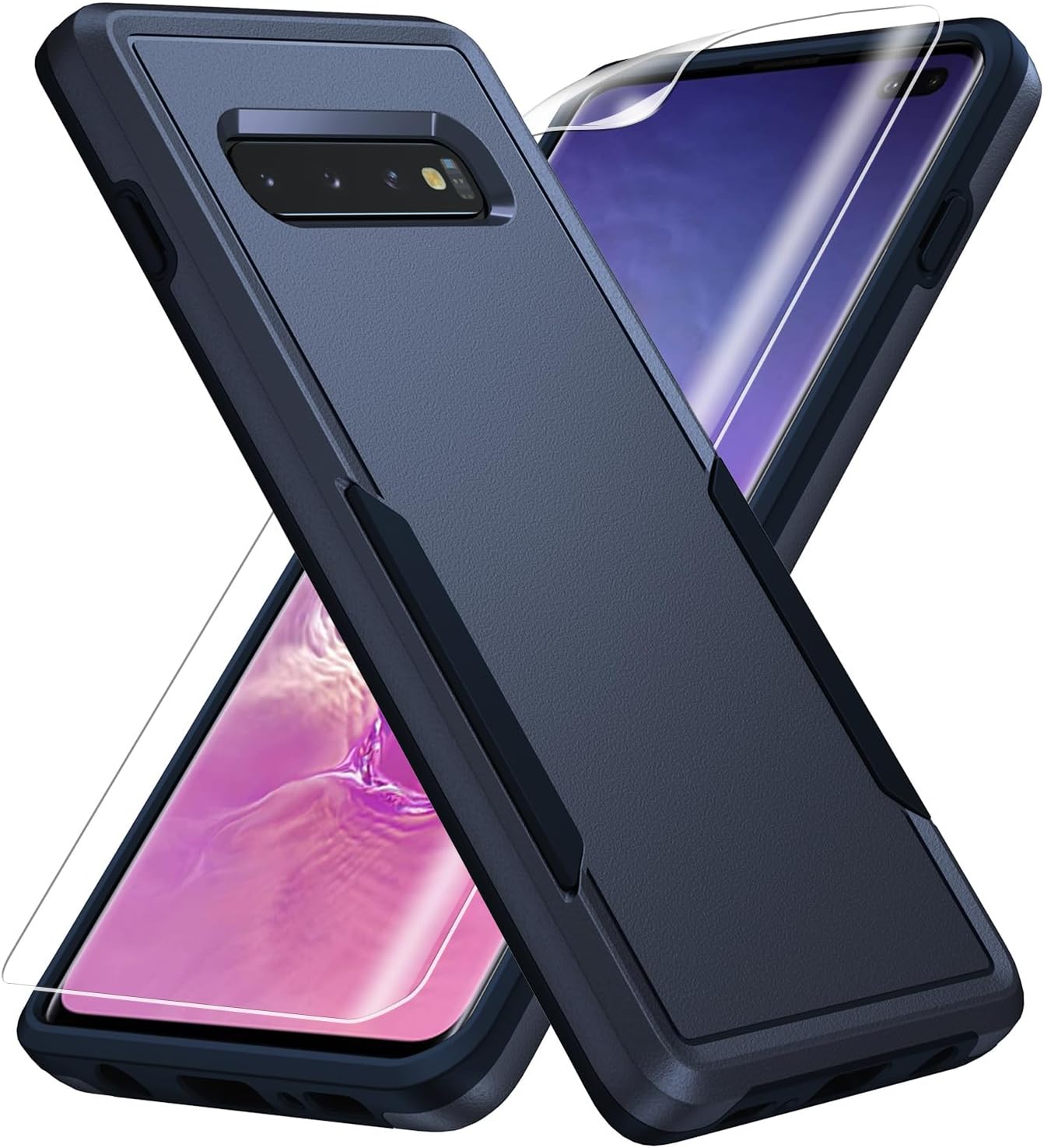 Amazon.com: for Samsung S10 Plus Case, with Screen Protector [Military ...