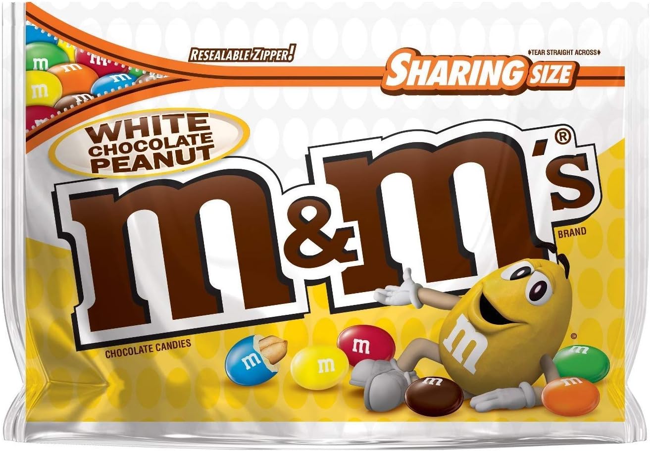 M&Ms White Chocolate Peanut Candies Sharing Size 272.2g : Amazon.co.uk ...