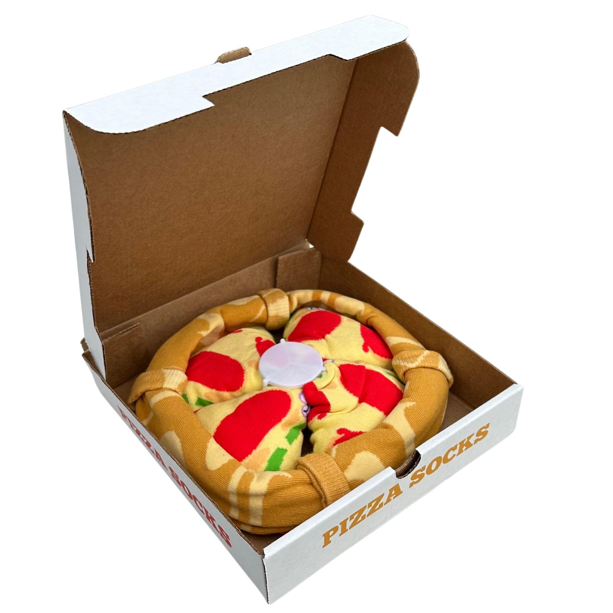 Amazon.com: Fairly Odd Novelties Pizza Socks in Pizza Box (3 Pairs ...