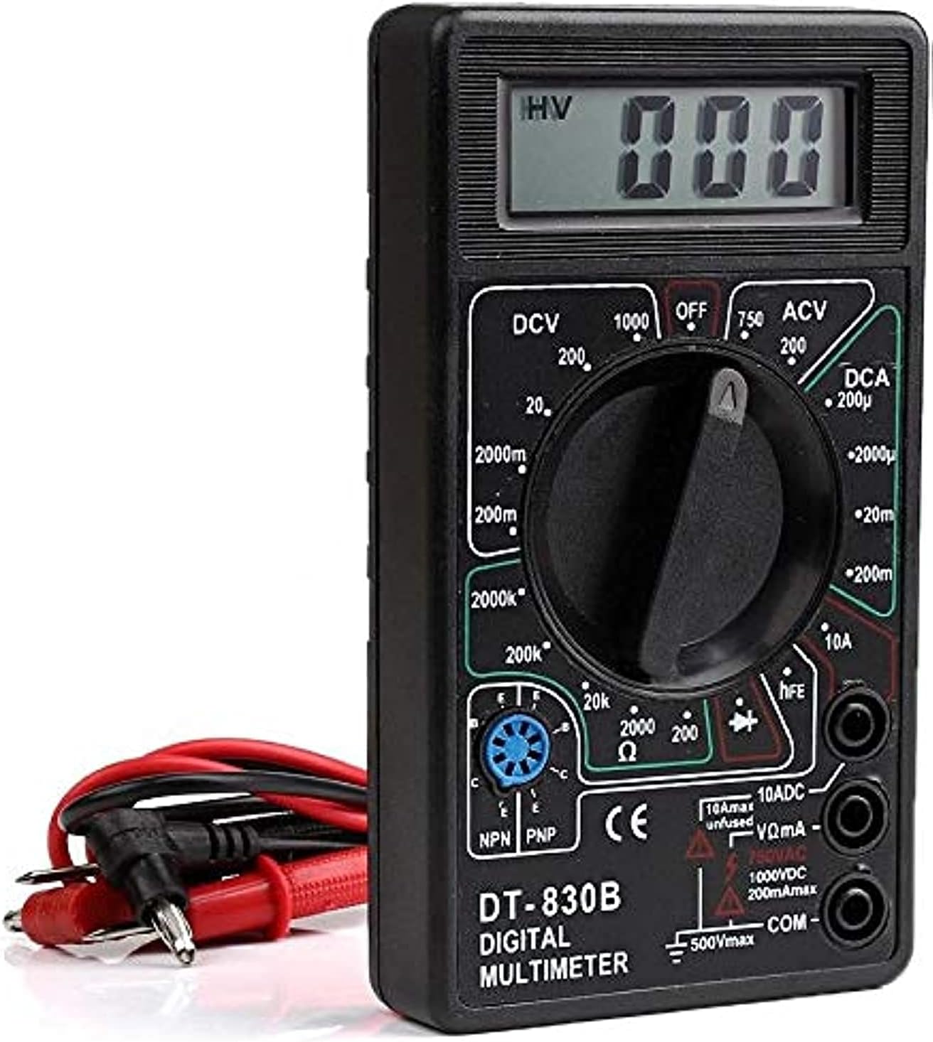 Professional Digital Multimeter Volt-Meter Ammeter AC DC OHM AMP DIODE ...
