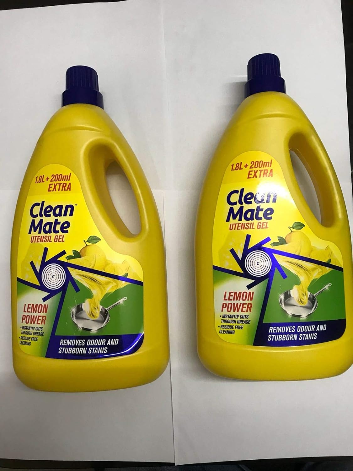 Cleanmate Utensil Gel Lemon Power- 2 Ltr (Pack of 2) : Amazon.in ...