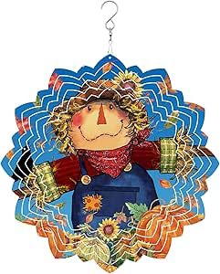 Amazon.com: Hanging Wind Spinners Outdoor Fall Scarecrow Cartoon Cute ...