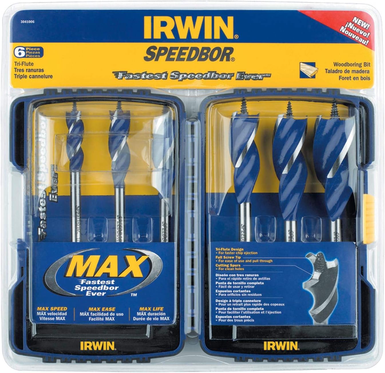 Amazon.com: Irwin Tools 3041006 Speedbor Bit Set 6Pc : Tools & Home ...
