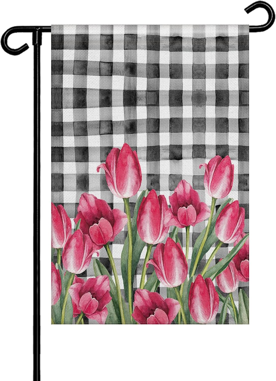 Amazon.com : Pink Tulip Flower Garden Flag 12x18 Double Sided for All ...