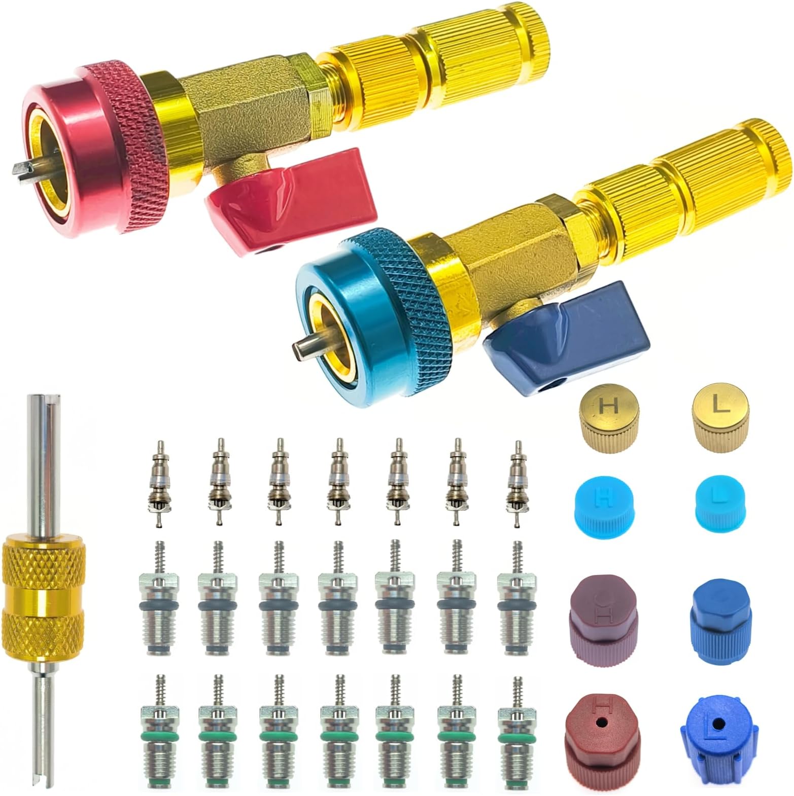 Schrader Valve Removal Tool R134A Valve Core Quick Remover Installer ...