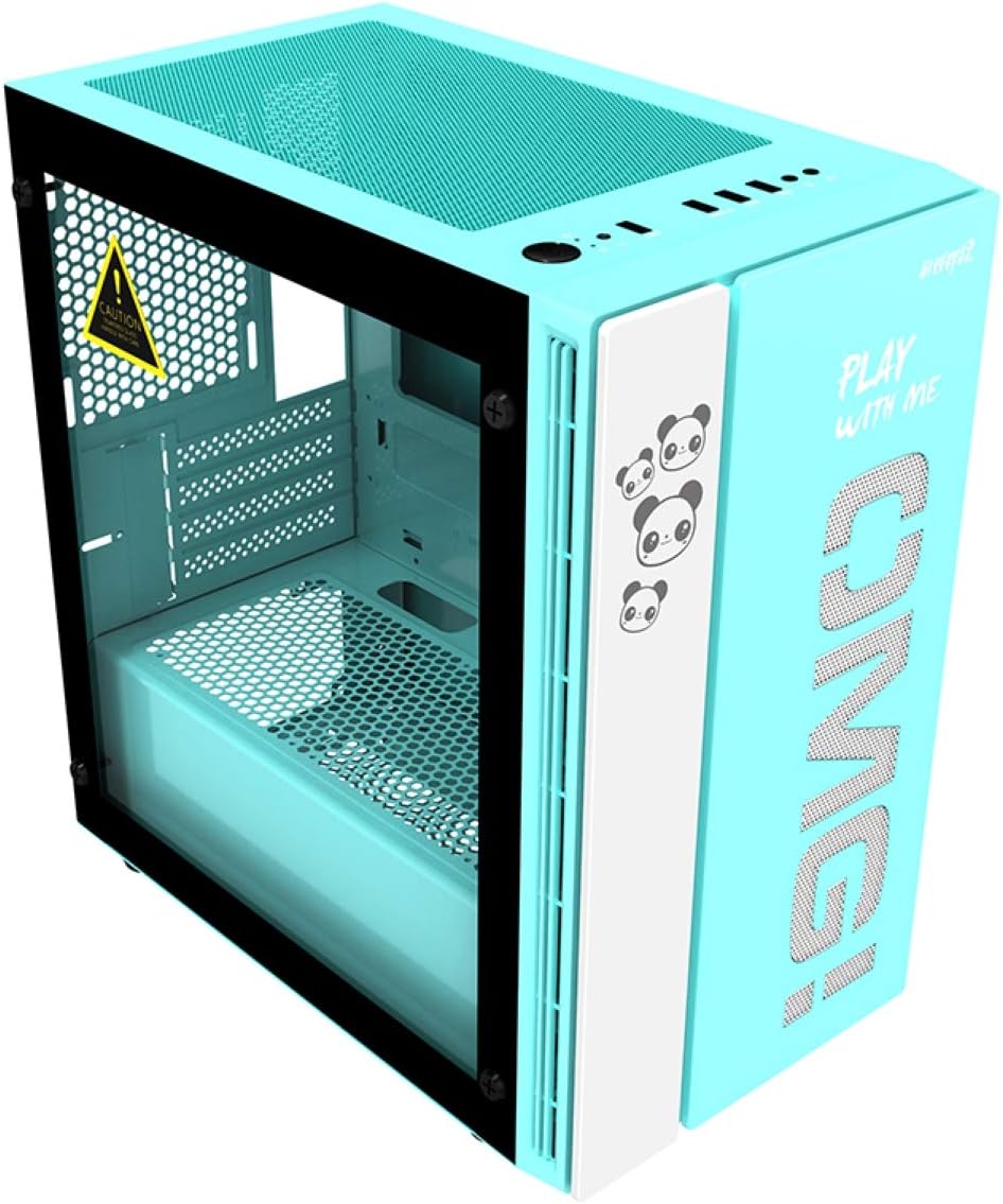 Amazon.com: SZD OMG Mini Tower PC Gaming Case, Tempered Glass Side ...