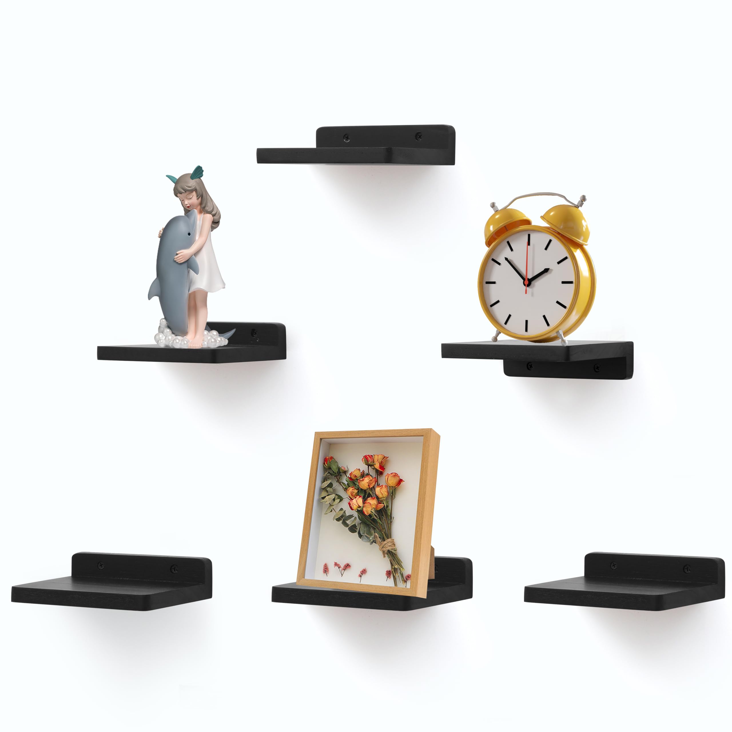 Amazon.com: NIUBEST Small Floating Shelf, 5x6 Inch Display Ledges for ...