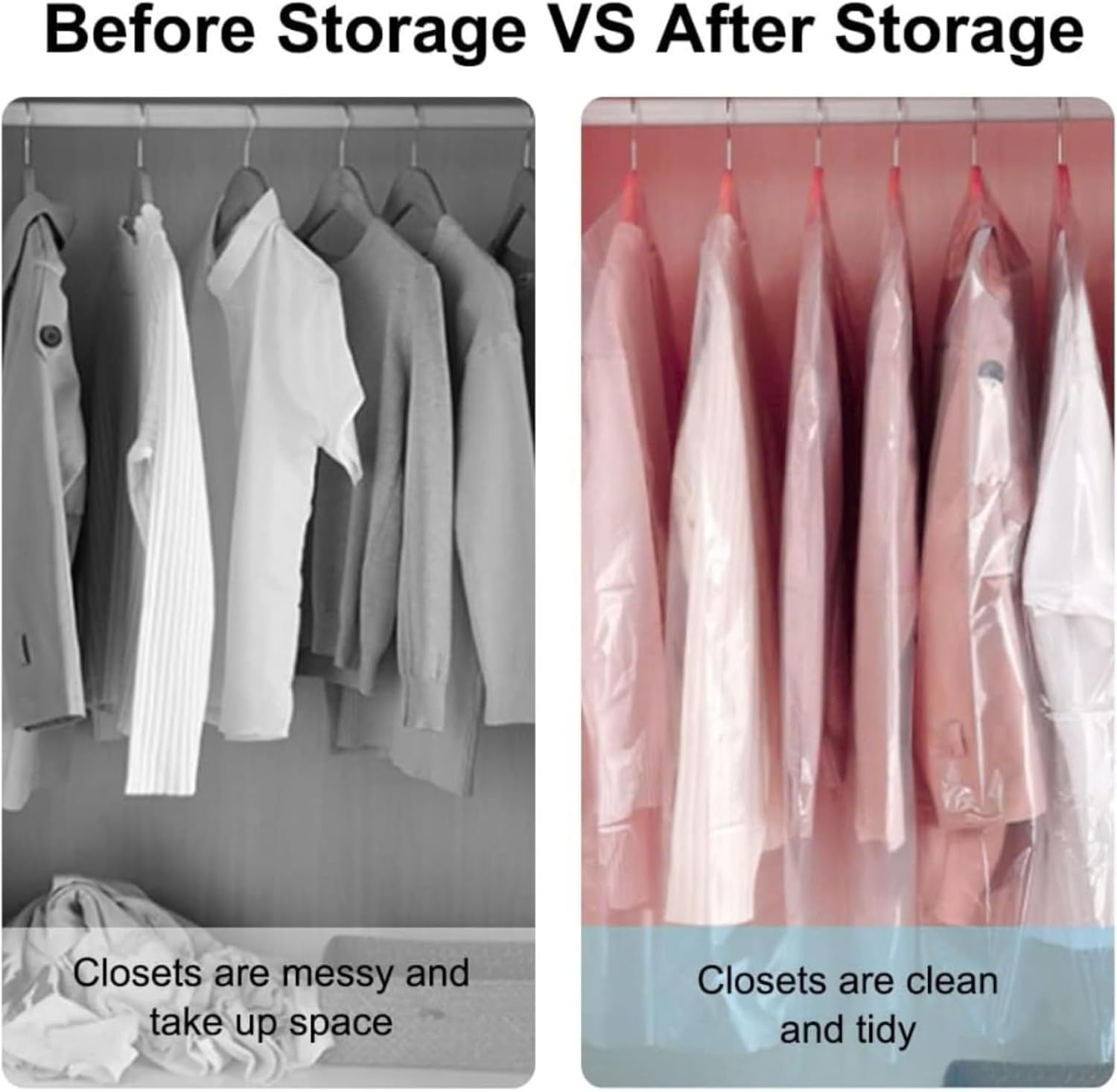 Paquete de 15 bolsas protectoras de plástico transparente de 35.4 ...