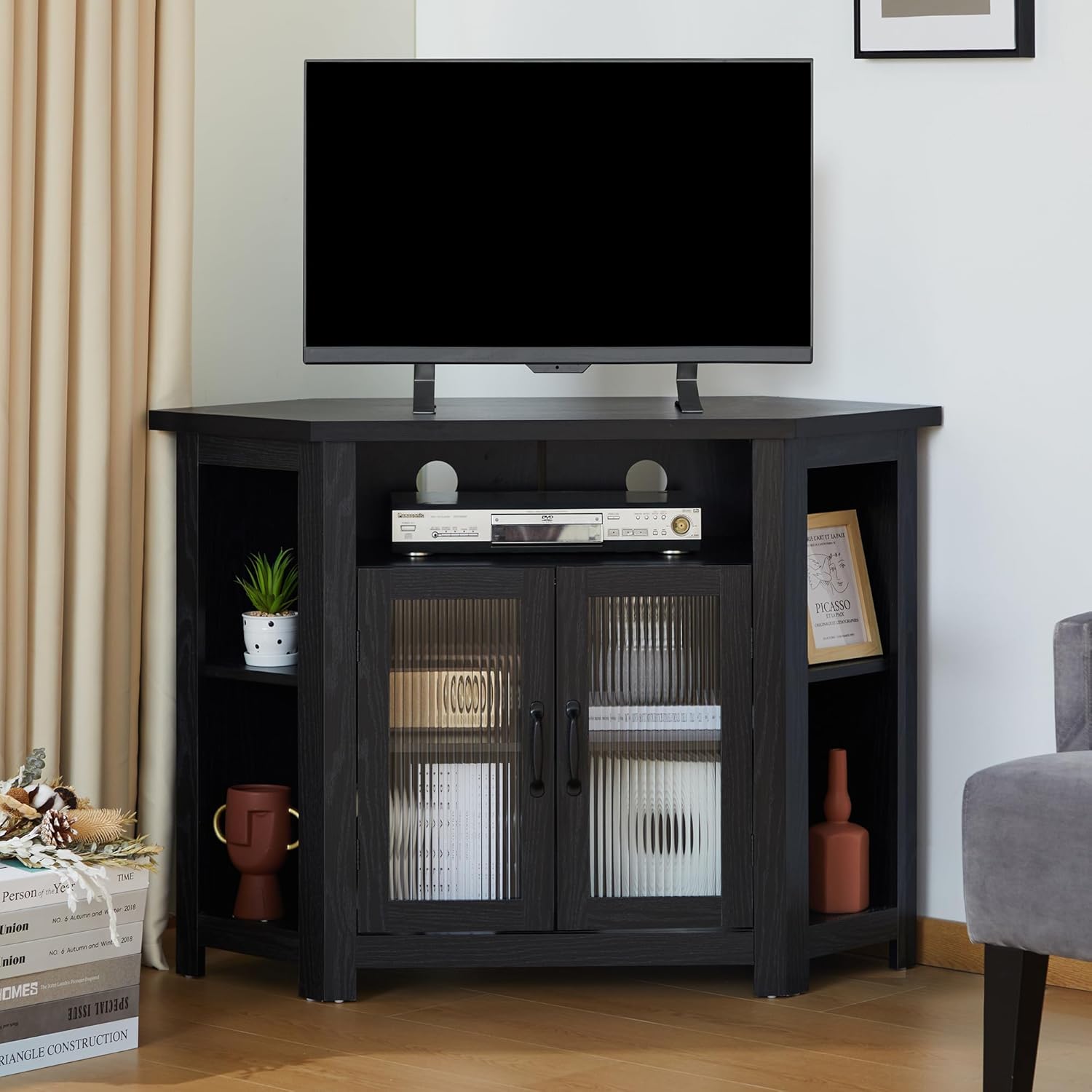 Amazon.com: Tv Stand, Corner Tv Stand for Tv Sets Up to 50 Inches ...