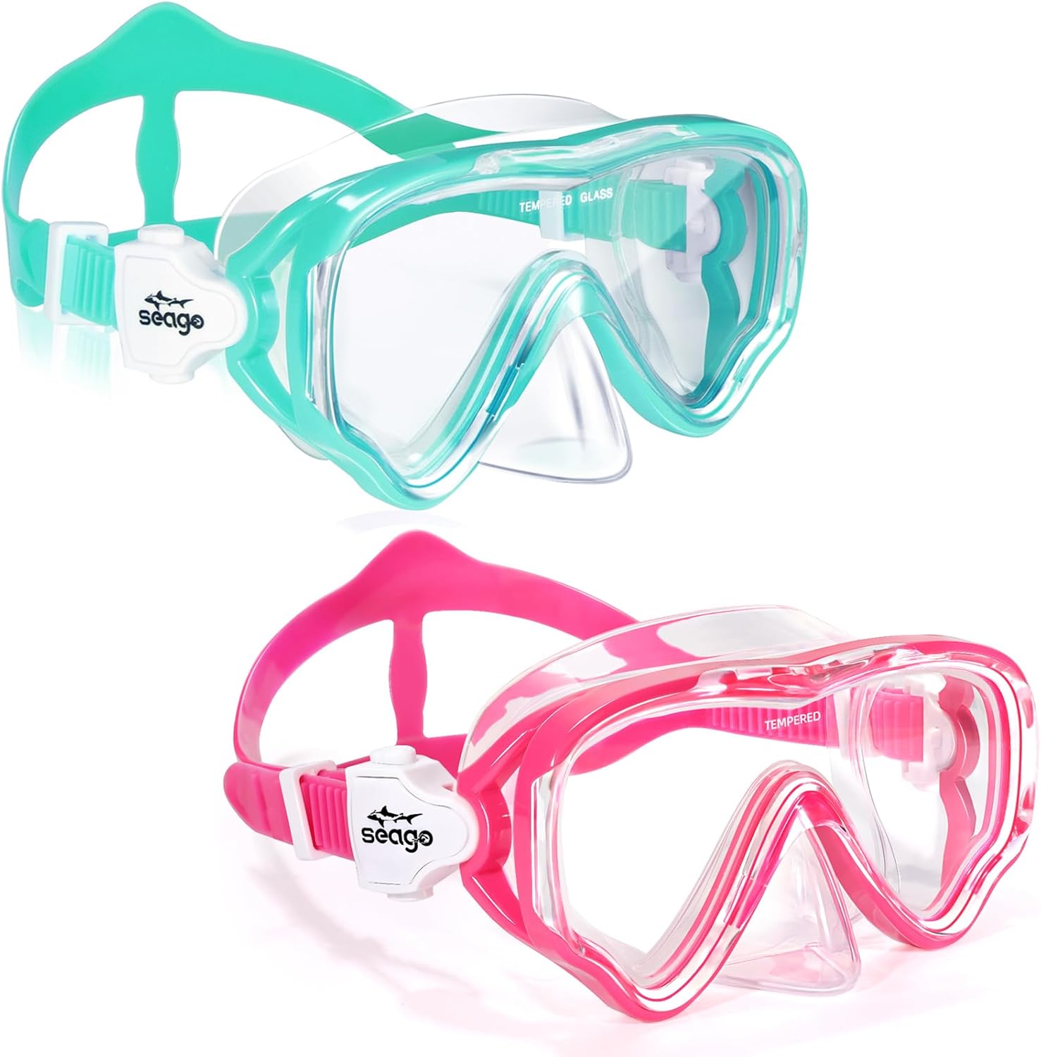 Amazon.com : Seago 2 Pack Swim Mask for Kids 3-15, Kids Youth Swimming ...