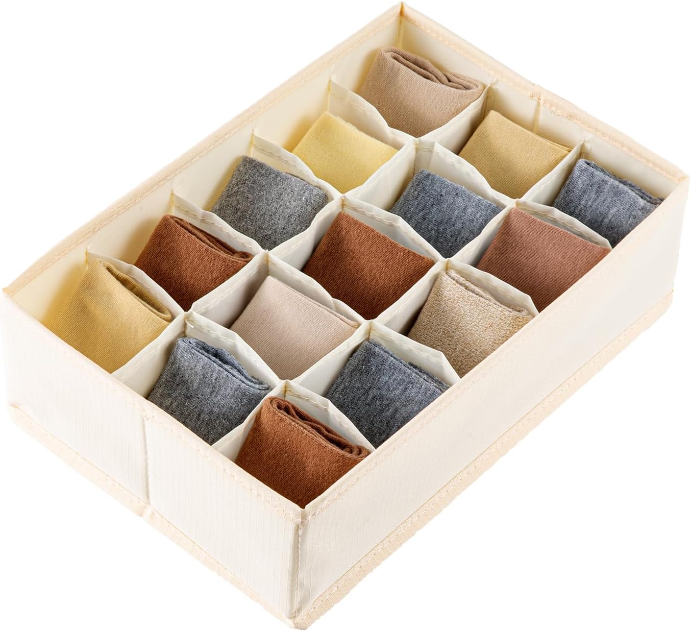 Amazon.com: TAILI Drawer Organizer for Clothes, 15 Cells Beige Foldable ...