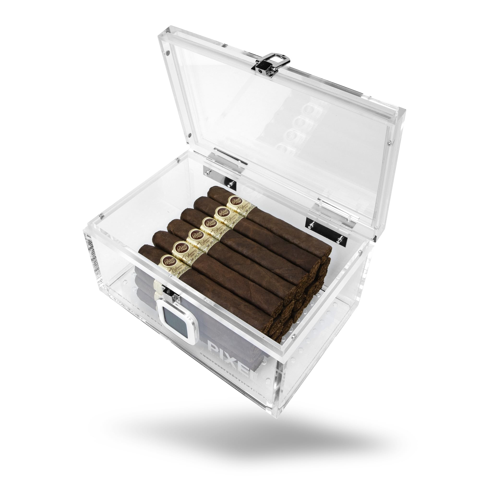 Amazon.com: Clear Acrylic Cigar Humidor Case/Box with Digital ...