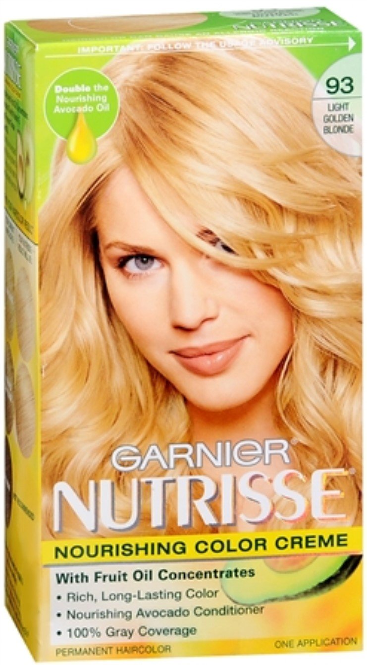 Amazon.com : Garnier Nutrisse Haircolor, 93 Light Golden Blonde 1 ea ...