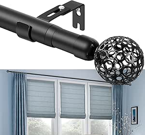 Amazon.com: Extra Long Curtain Rods 120-inch to 170-inch - 1 1/8" Heavy ...