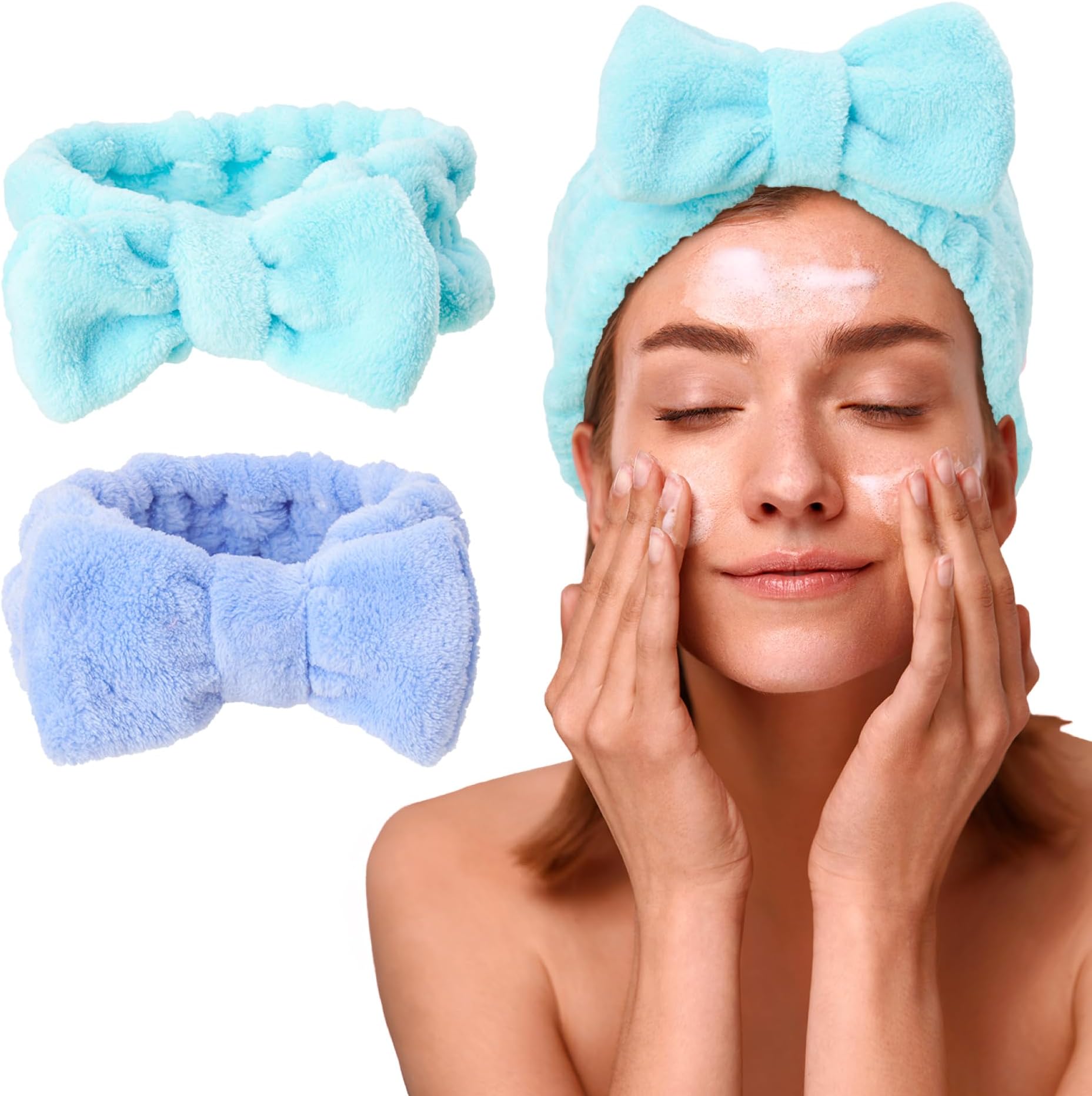 Amazon.com : Hairizone 2 Pack Makeup Headbands for Washing Face Shower ...
