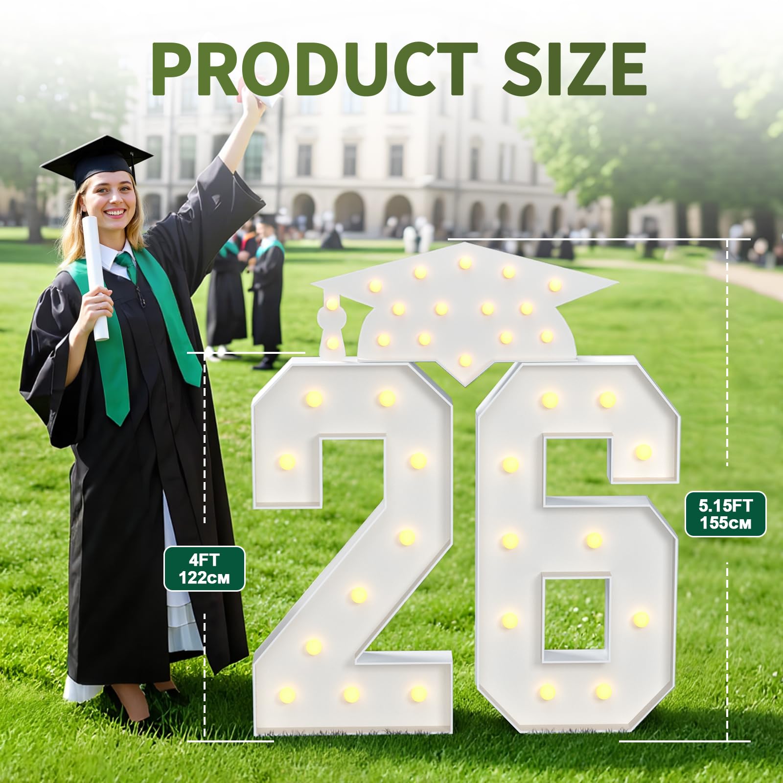 Snapklik.com : Graduation Decorations Class Of 2026, 4FT Marquee ...