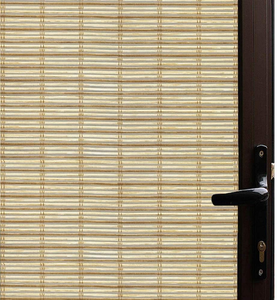 Amazon.com: Qualsen Window Film Bamboo Static Decorative Privacy Window ...