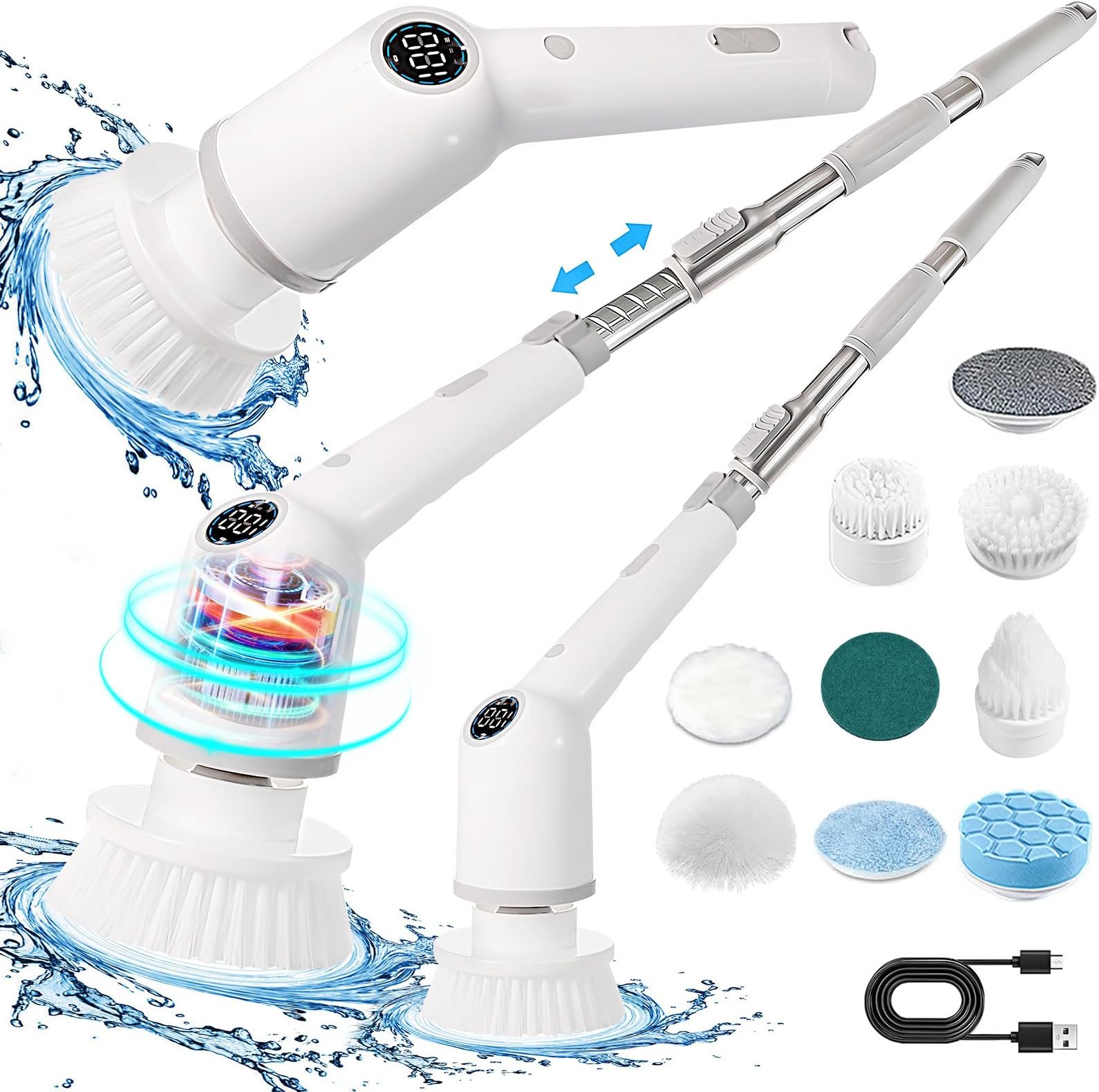 Amazon.com: Electric Spin Scrubber, 2024 Upgrade Cordless Shower ...