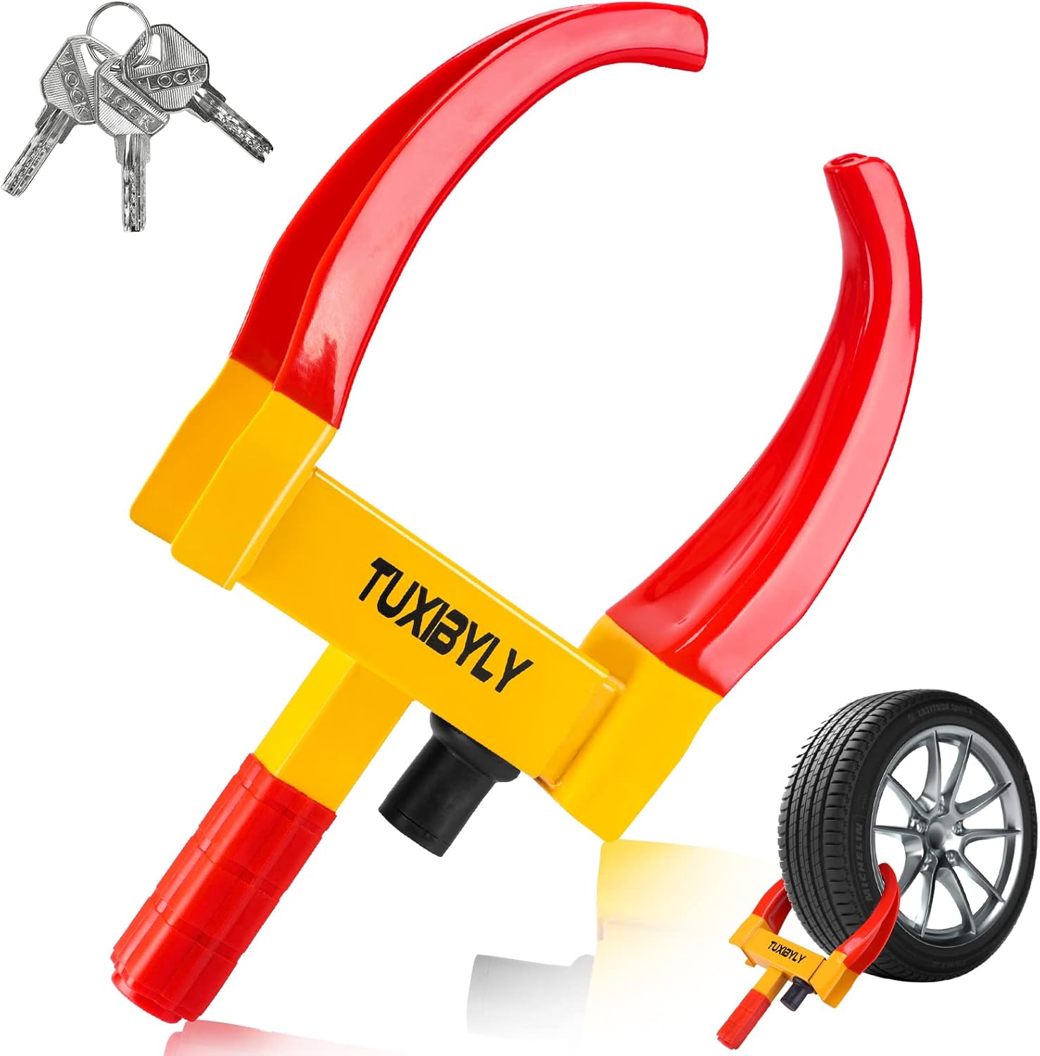 Amazon.com: TUXIBYLY Wheel Lock, Trailer Wheel Locks, Anti Theft Car ...