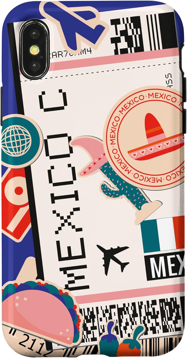 Amazon.com: iPhone X/XS Mexico City Skyline Silhouette Outline Sketch ...