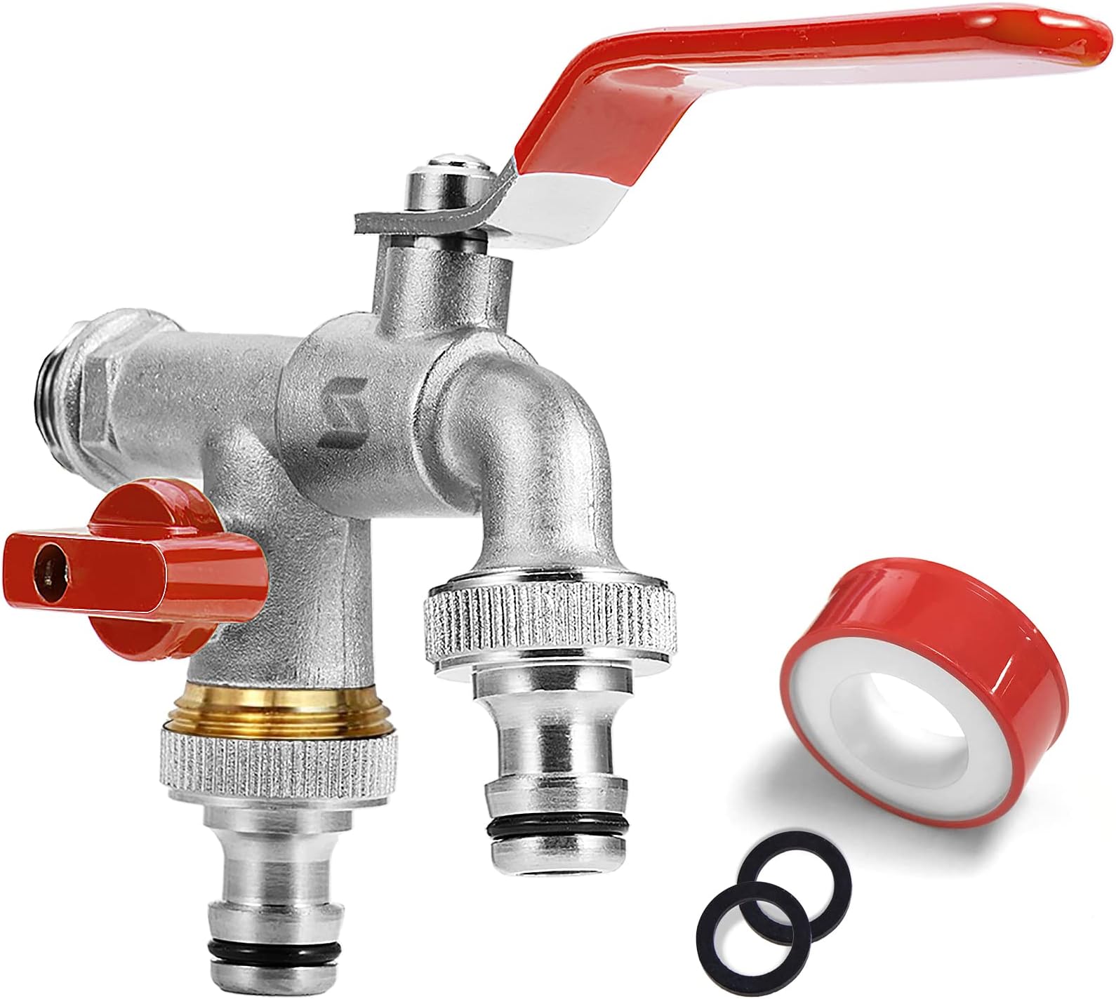 Ibergrif Garten Wasserhahn 1/2 zoll mit Gartenschlauch Adapter ...