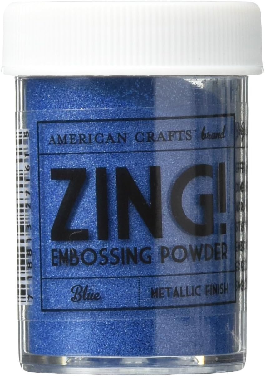 Amazon.com: American Crafts Zing! Metallic Embossing Powder 1-Ounce, Blue