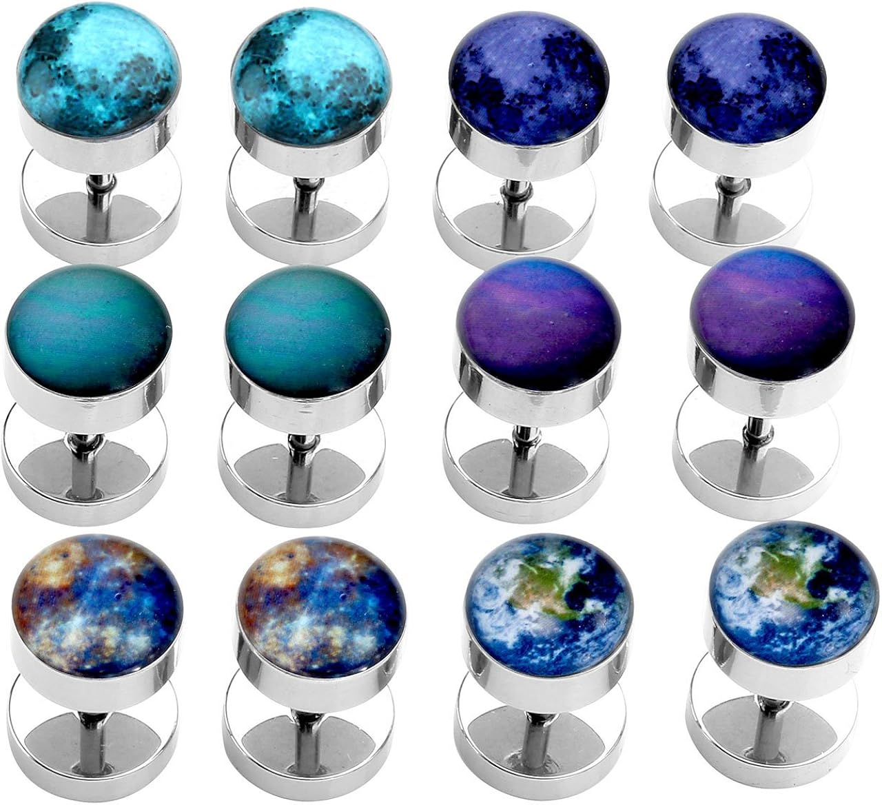 Amazon.com: PiercingJ 2-12pcs 16G Solar System Galaxy Universe ...