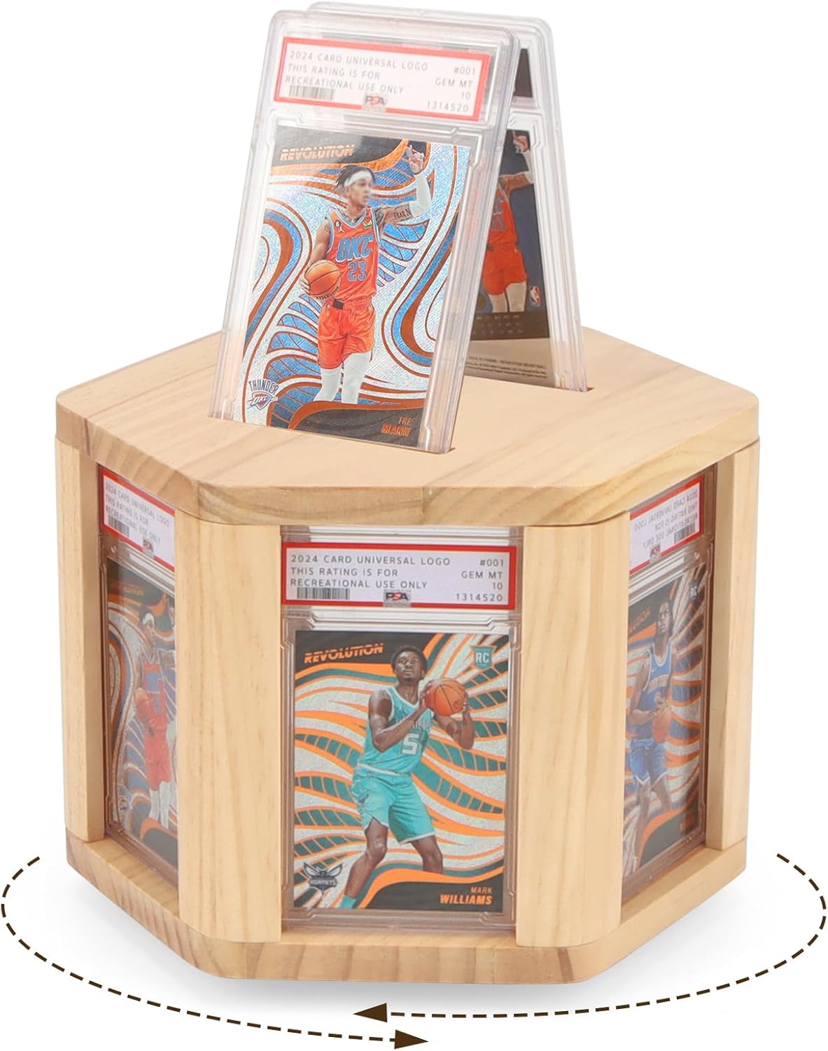 Amazon.com: GIASSVIO 360° 6-Sides Rotation Graded Trading Game Baseball ...