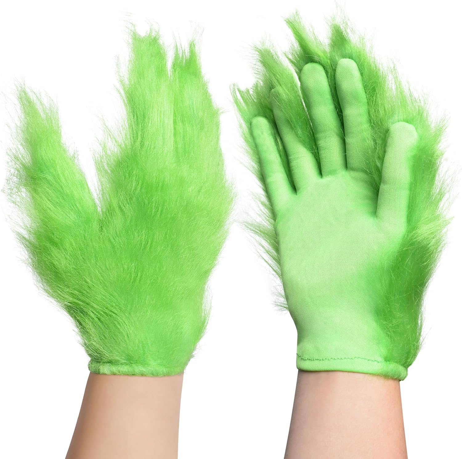 Amazon.com: Pick Valley Green Monster Furry Gloves for Christmas ...