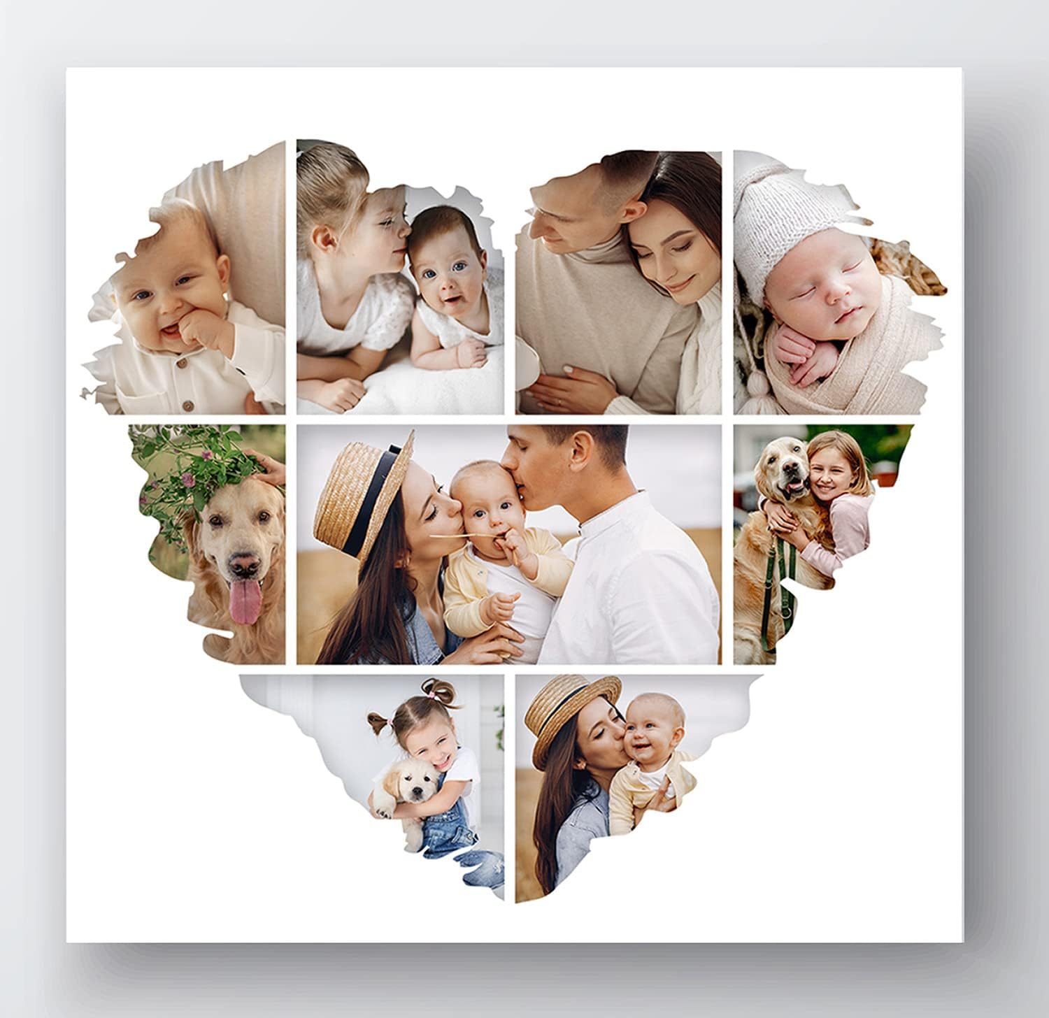 Edenpack Personalised Collage Canvas Photo Prints with Your Family Pets ...