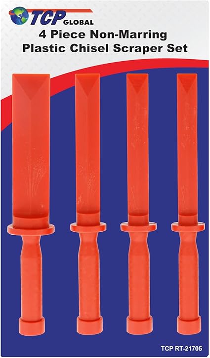Amazon.com: TCP Global 4 Piece Non-Marring Plastic Chisel Scraper Set ...