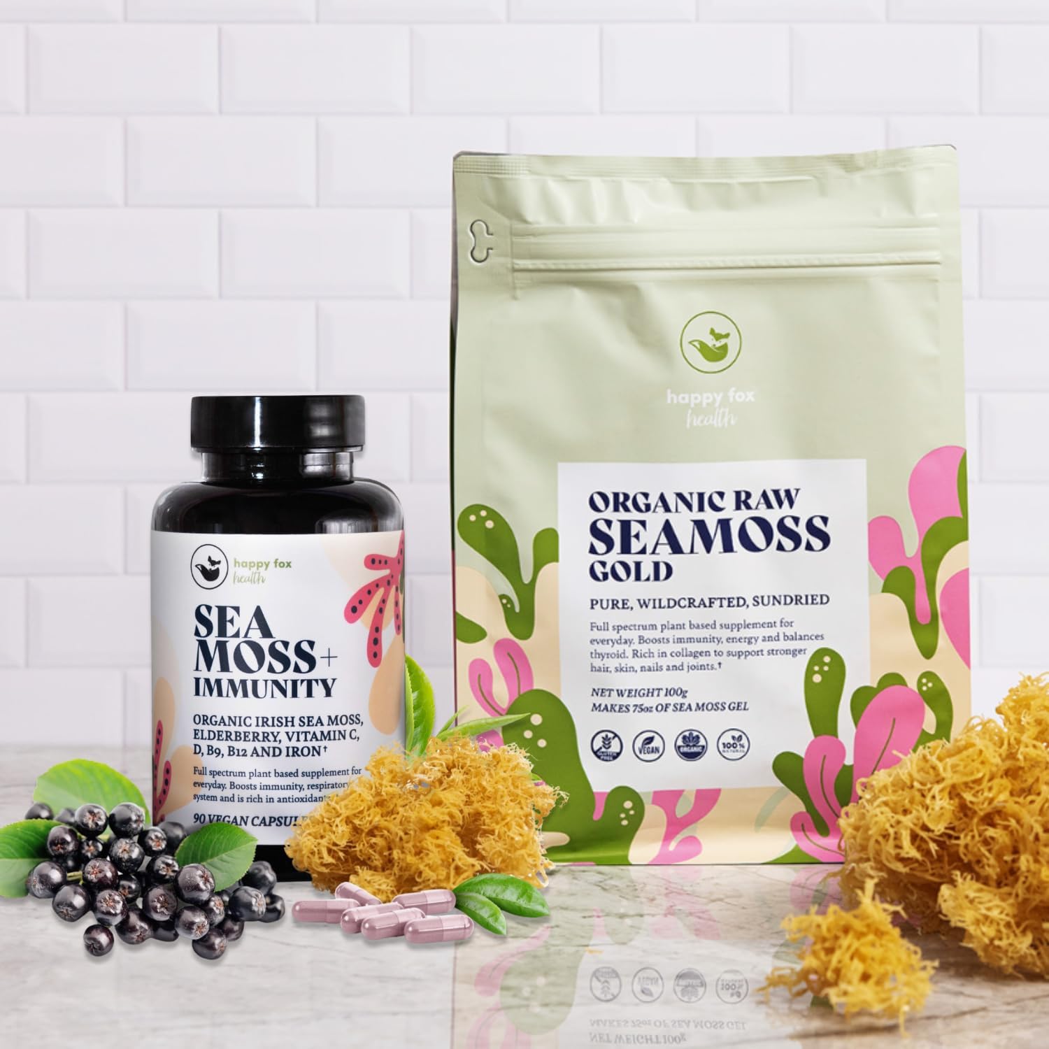 Amazon.com: Gold Immunity Bundle - Organic Sea Moss Raw Gold & Organic ...