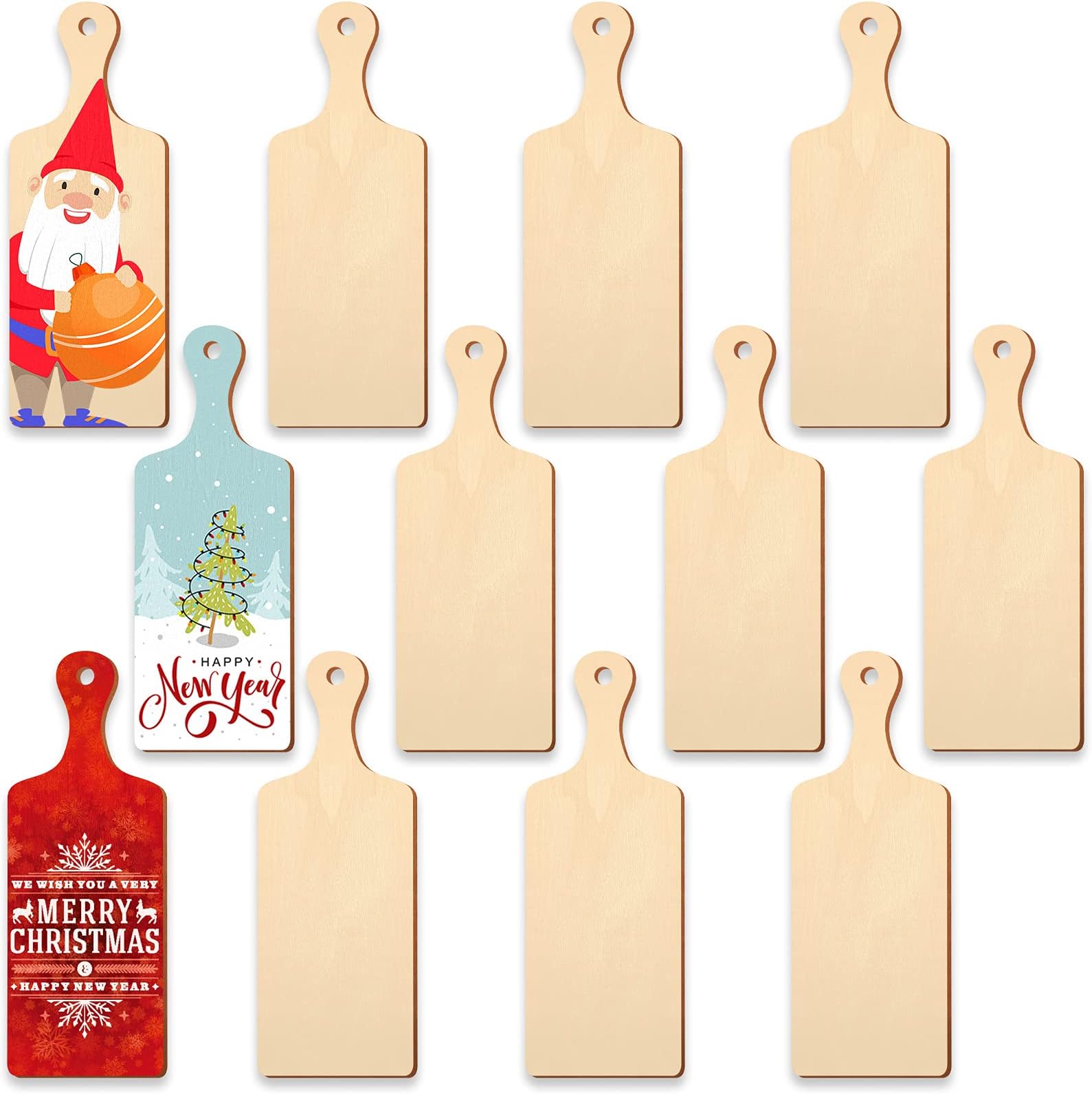 Amazon.com: SNOMEL 6Pcs Unfinished Wood Cutting Boards for Crafts with ...