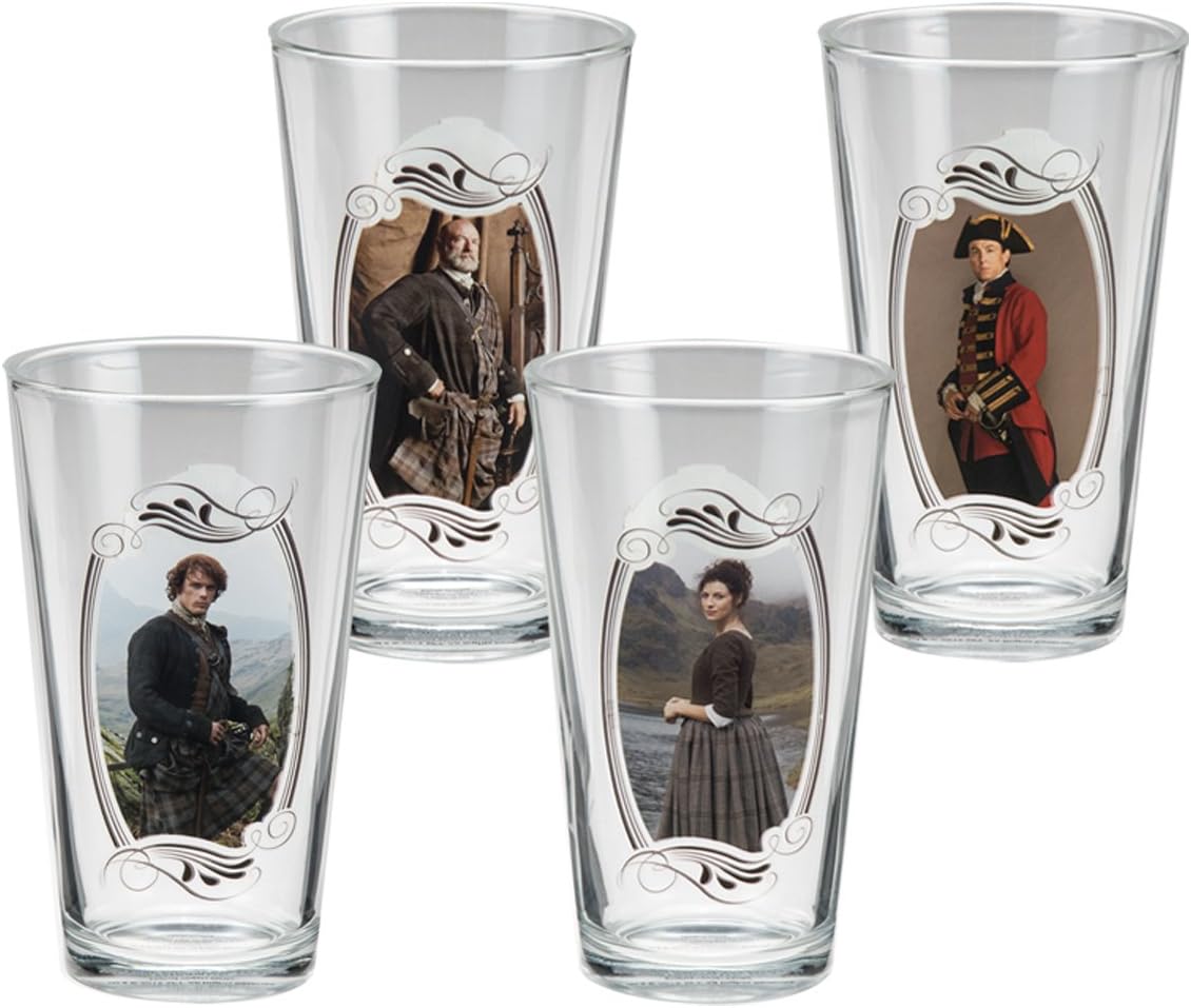 Amazon.com | Vandor Outlander 16 Ounce Glass Set, 4 Piece Set ...