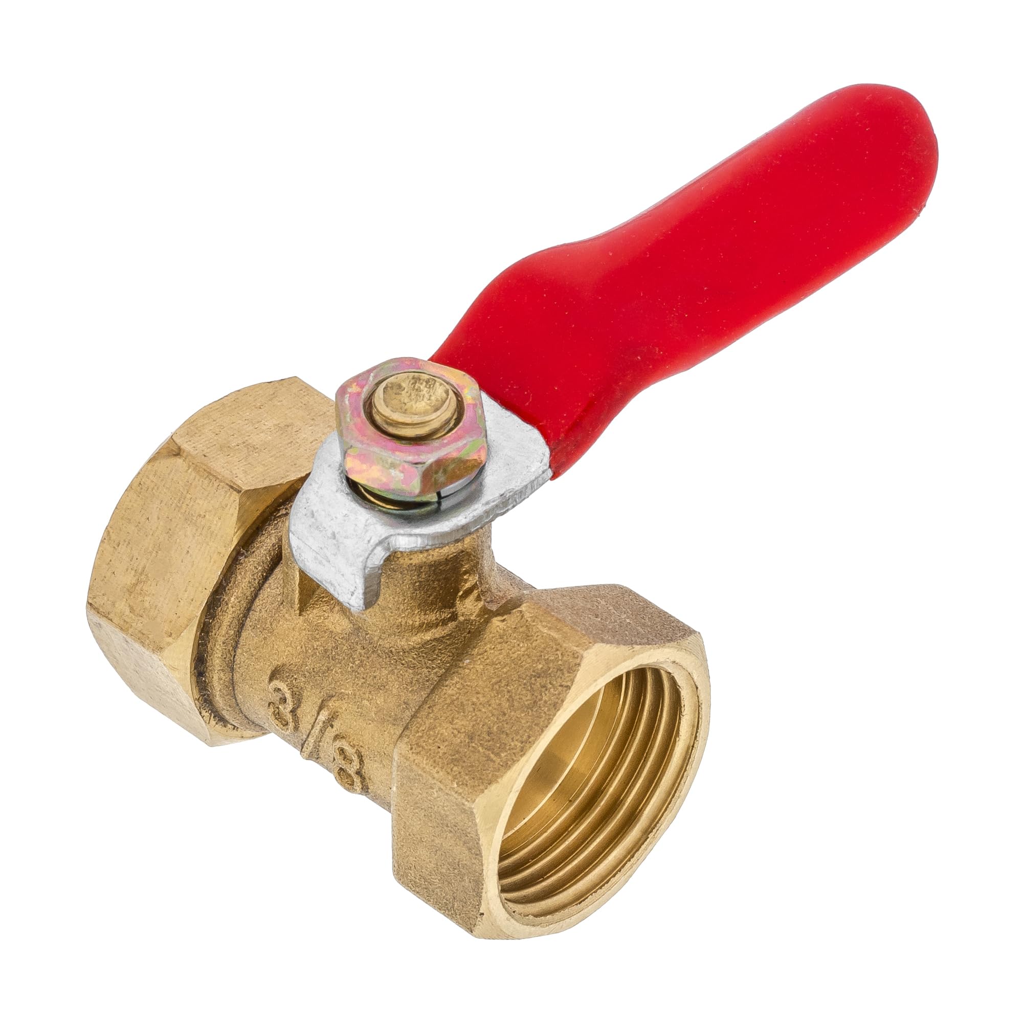 Amazon.com: HALLMERS 3/8" to 3/8" BSP Female Fitting Brass Inline Ball ...