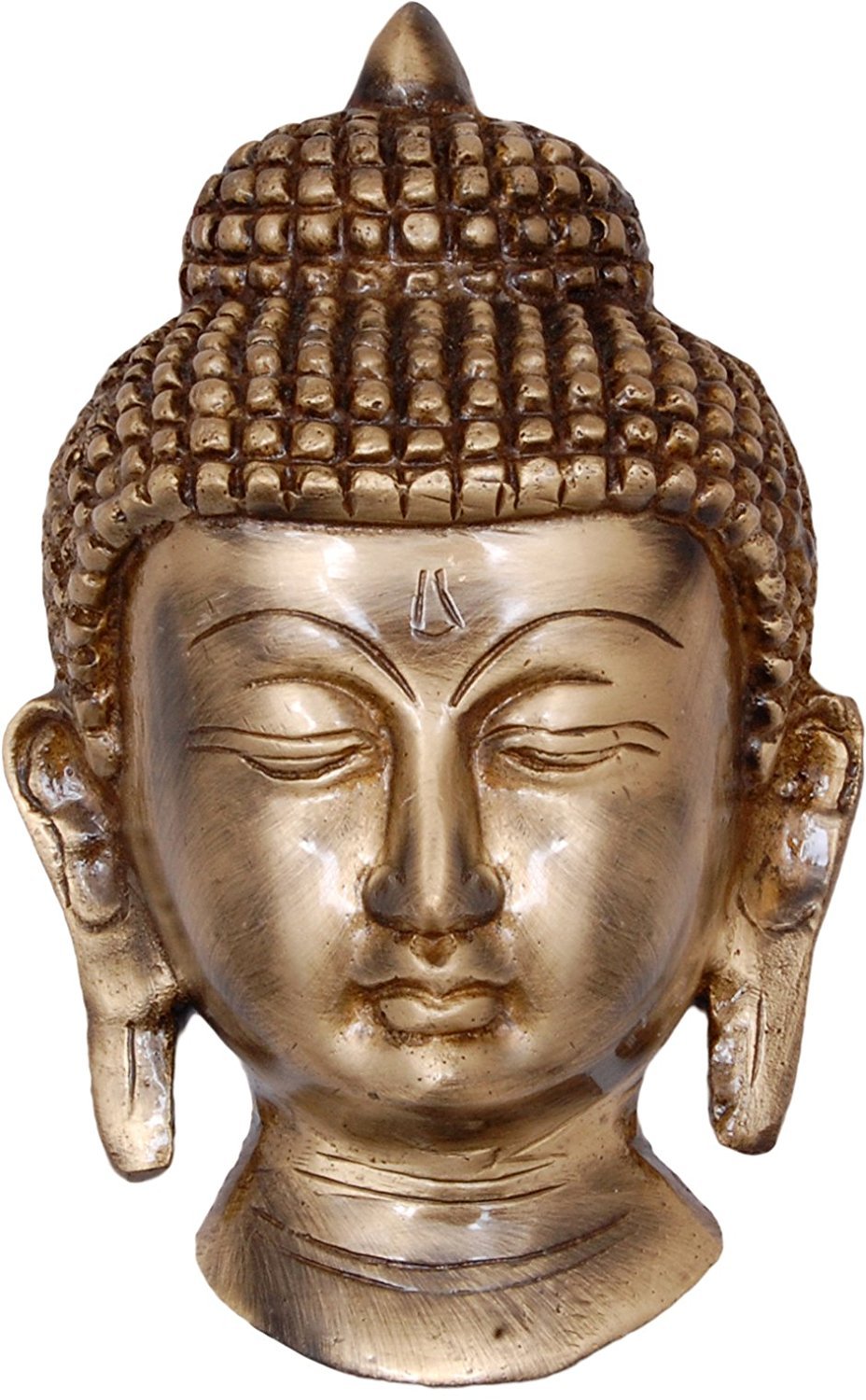 Buy Two Moustaches Buddha Face Brass Wall Hanging, Buddha Face Wall ...