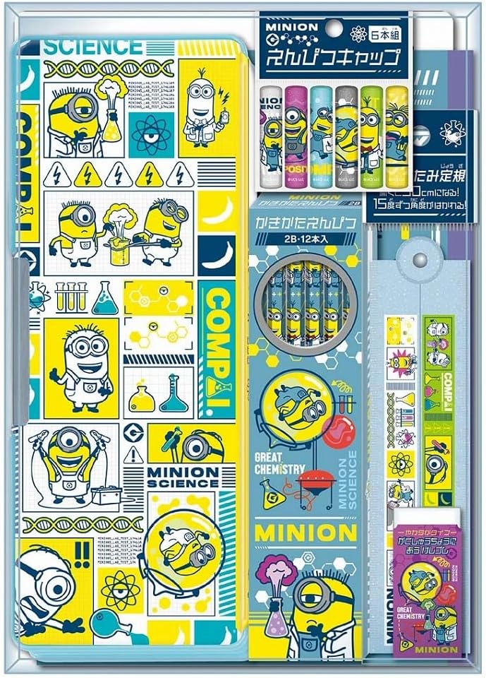 Amazon.com : Showa Note Minions Gift Set, Stationery Set, Crystal Case ...