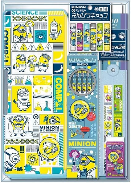 Amazon.com : Showa Note Minions Gift Set, Stationery Set, Crystal Case ...