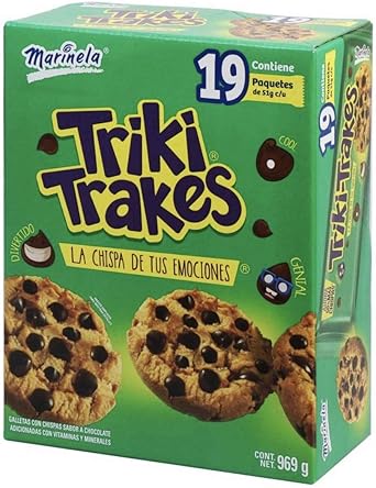 GALLETAS TRIKI TRAKES MARINELA CAJA GRANDE CON 19 PAQUETES DE 51 GRAMOS ...
