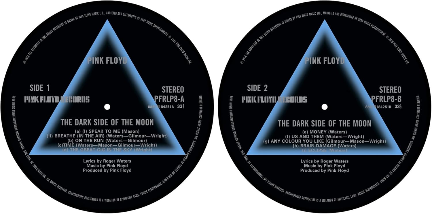 Pink Floyd 'Dark Side Of The Moon' Turntable Slipmat Set: Amazon.co.uk ...