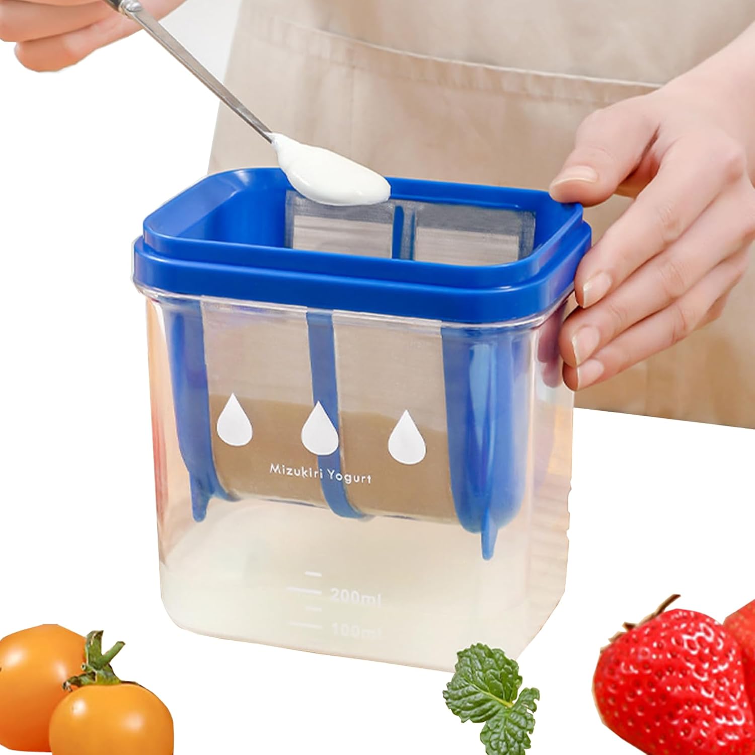 Amazon.com: 300ml Yogurt Bowl & Yogurt Strainer in one, Stainless Steel Large Capacity Yogurt ...