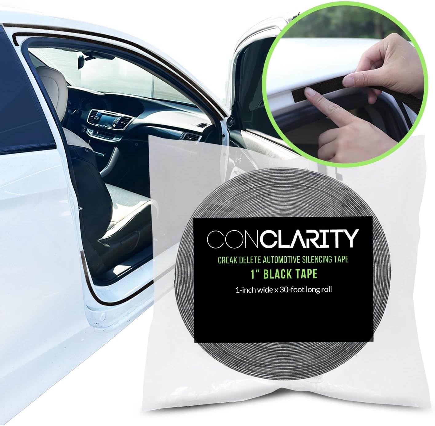 Amazon.com: ConClarity 1 in x 30 ft Automotive Creak Delete Tape | Anti ...