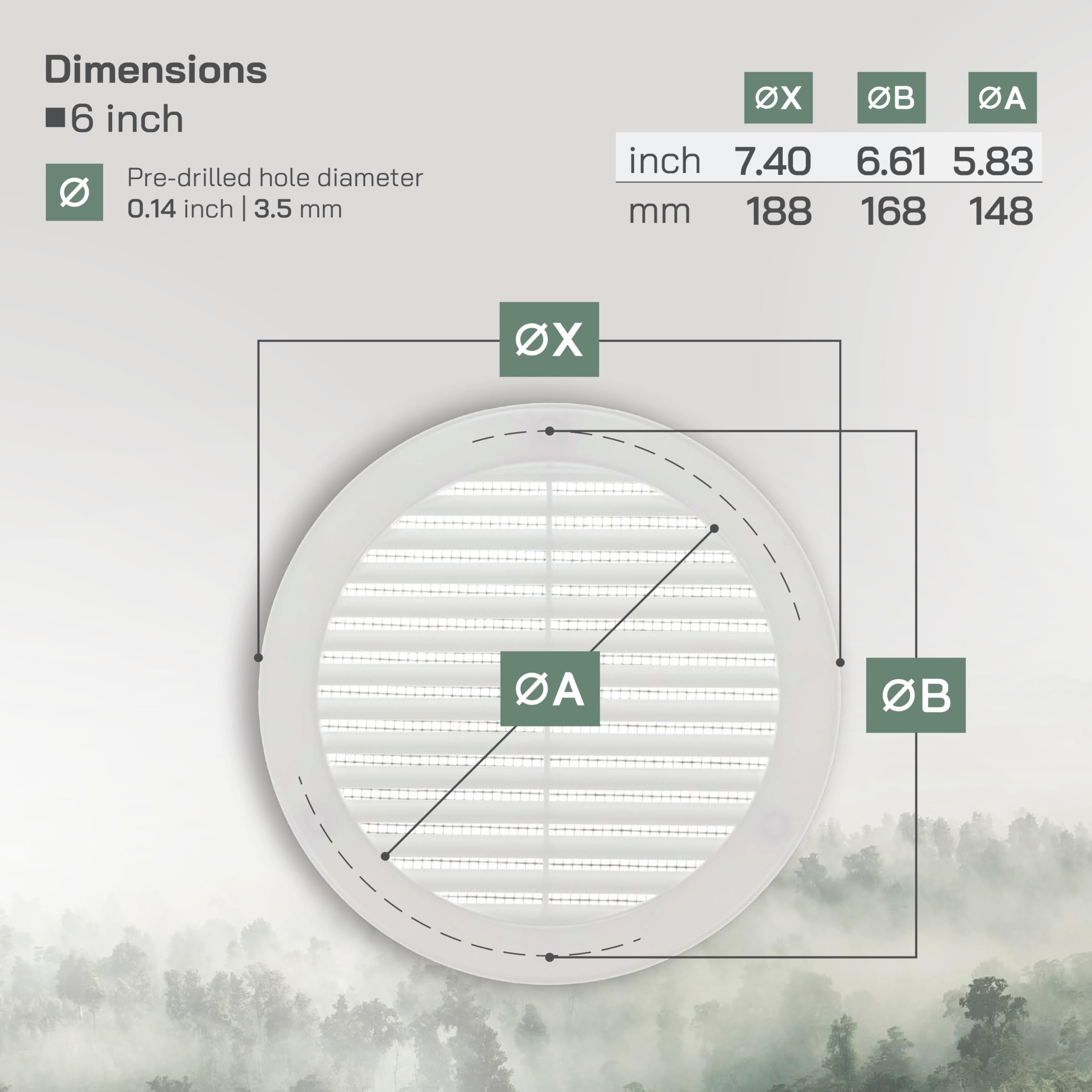 Snapklik.com : Vent Systems 6" Inch