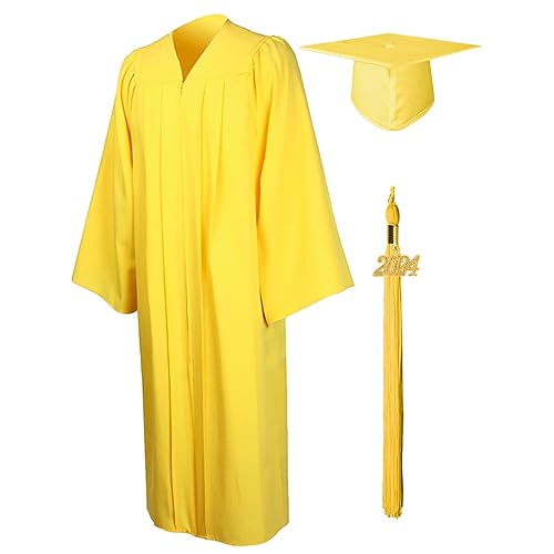 Snapklik.com : GraduationMall Matte Graduation Gown Cap Tassel Set 2024 ...