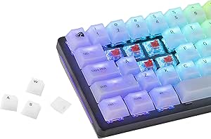 Glorious Polychroma Keycaps: Clear for RGB Shine Through for Mechanical ...