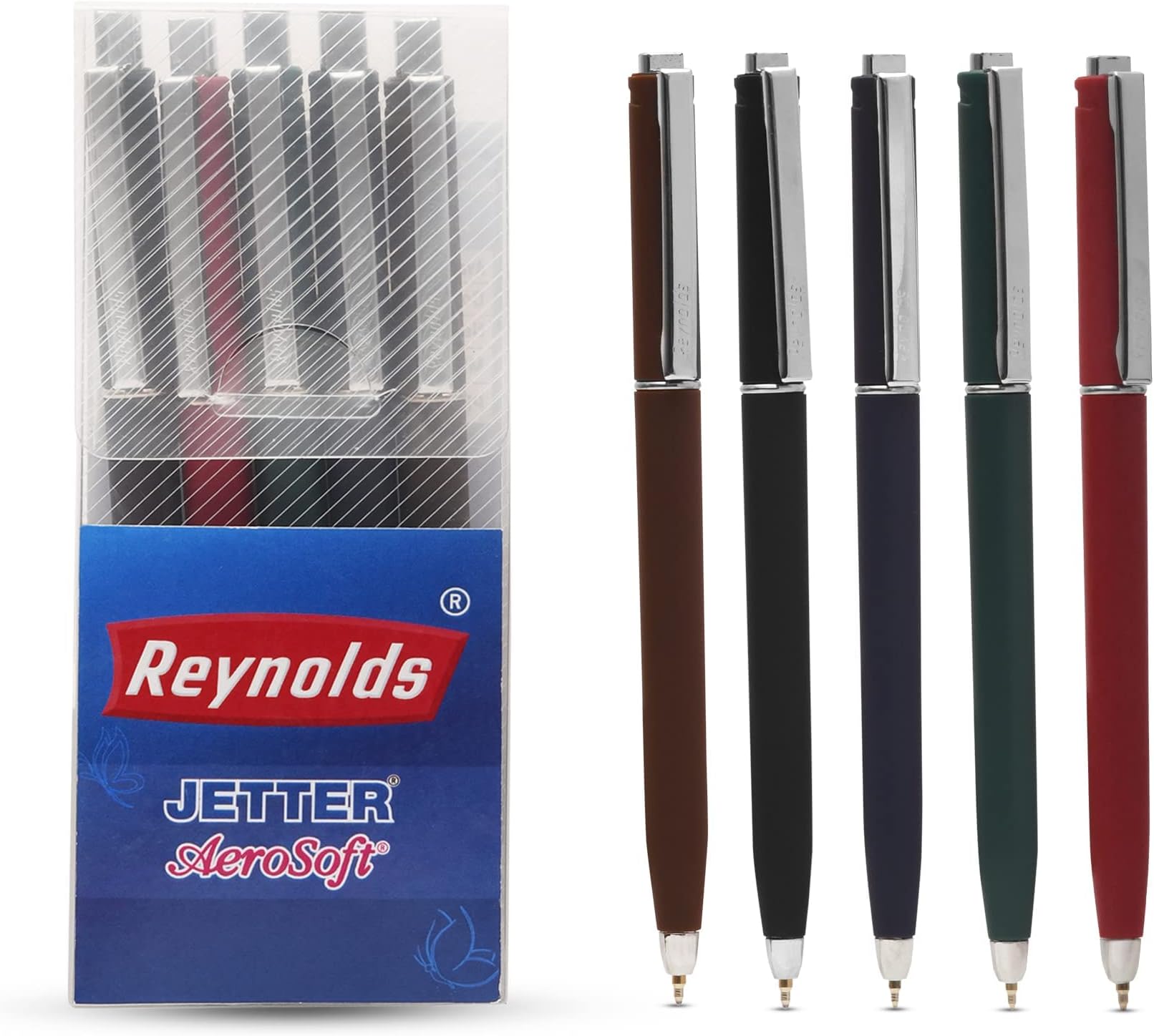 Reynolds 046 Rt Ball Pen|Set Of 10 (Mix),Blue : Amazon.in: Office Products