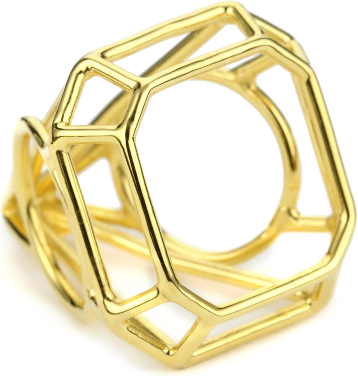 Amazon.com: Pure Dead Brilliant "Kind Diamond" Gold Cocktail Faceted ...