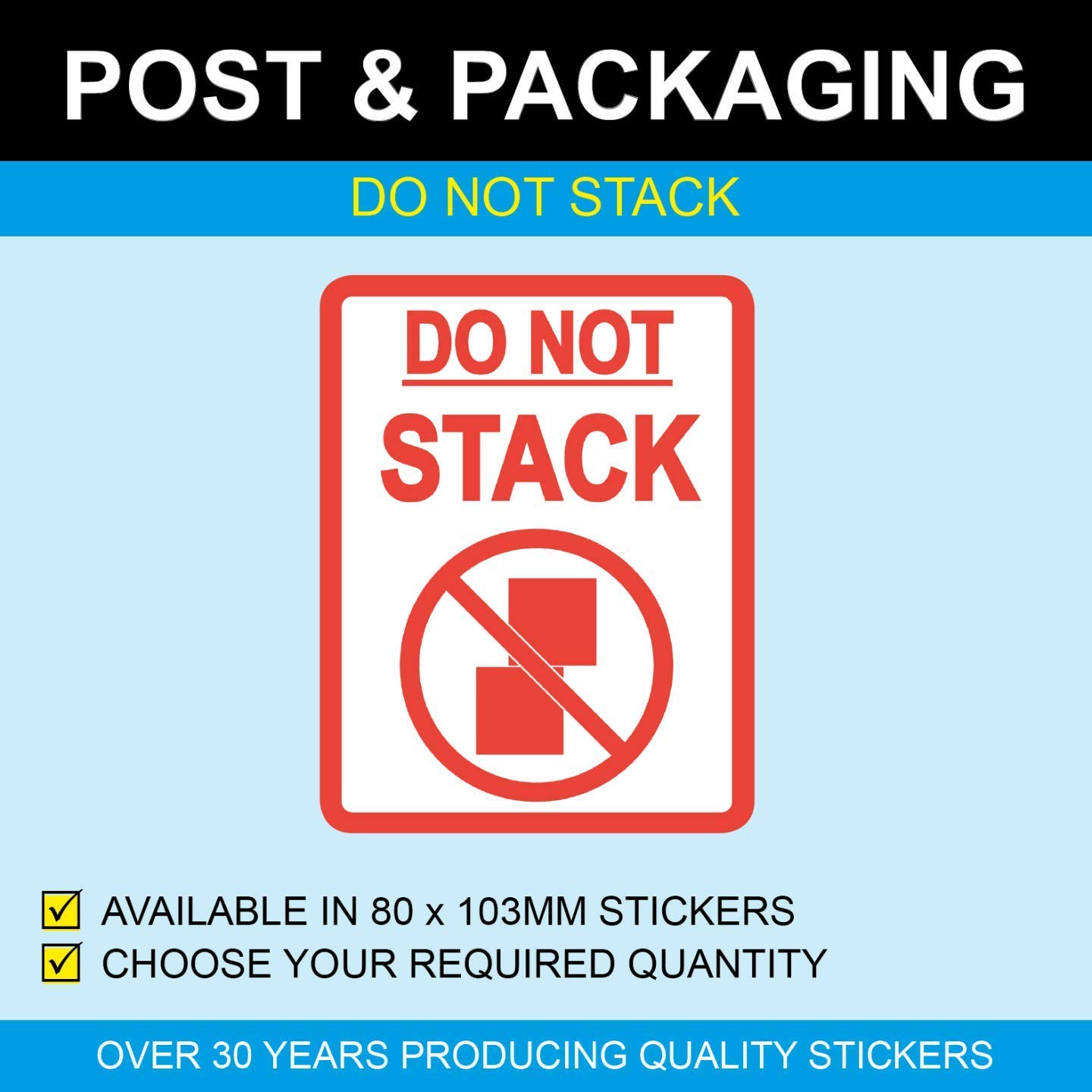 Do Not Stack Stickers, 100 : Amazon.co.uk: Everything Else
