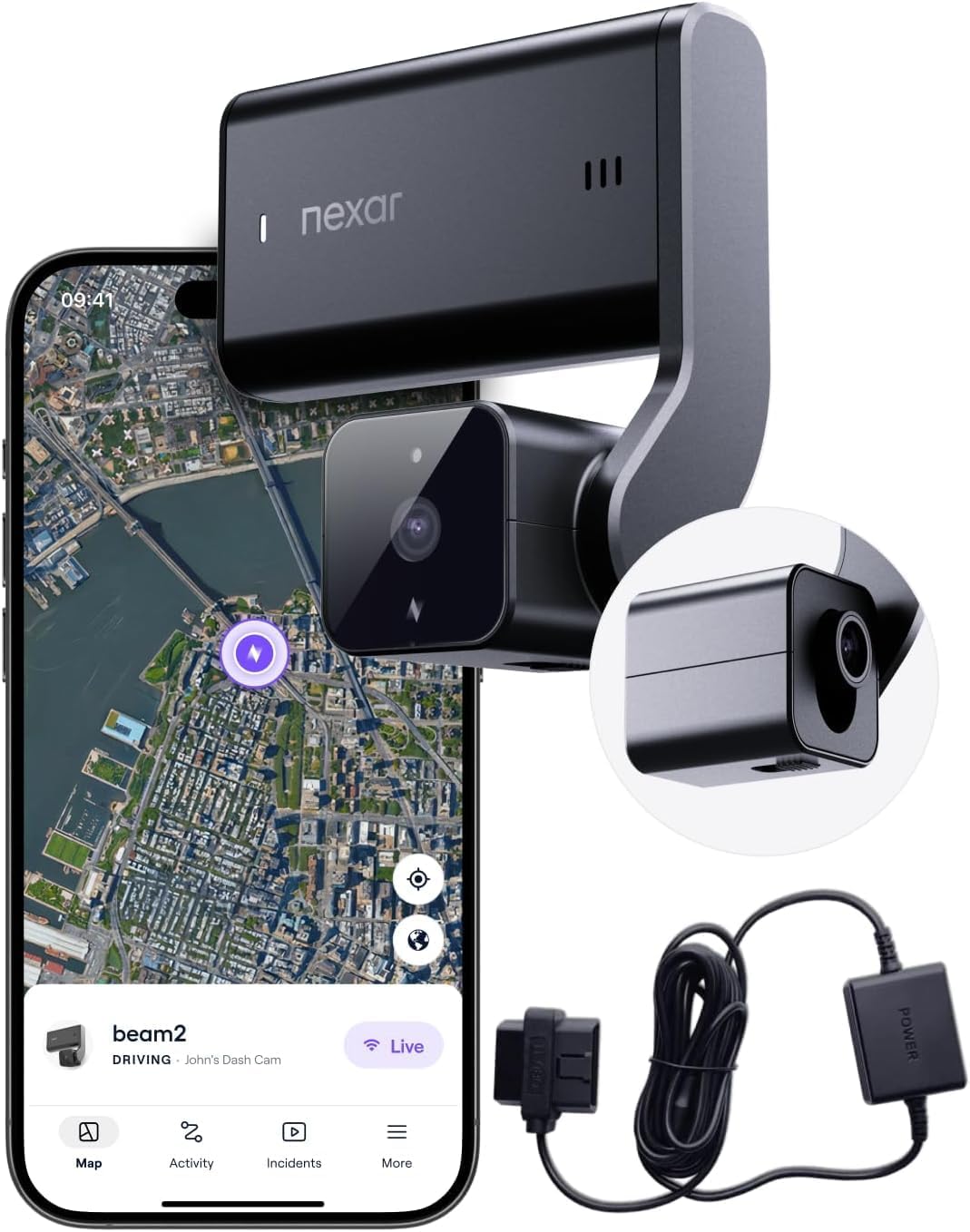 Amazon.com: Nexar Beam2 Dash Cam Front and Cabin 256GB Internal Storage ...
